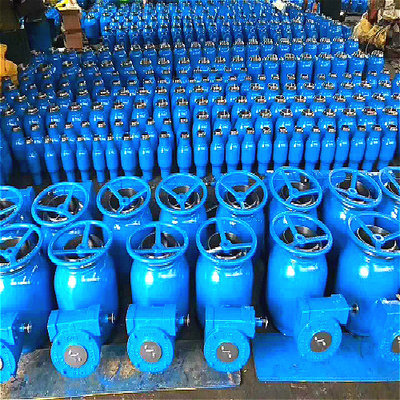 API 598 DN250 Size Resilient Seated Ball Valve Flange Cast Iron